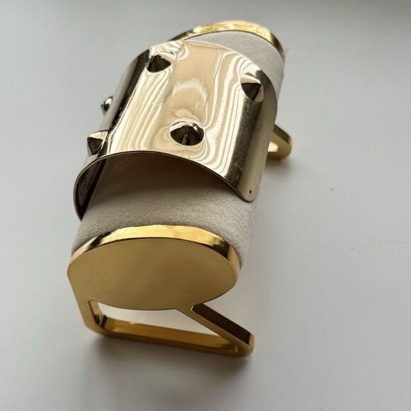 Jewelry | Gold Spike Riveted Cuff Bracelet Cosplay Rock Edgy Metal ...